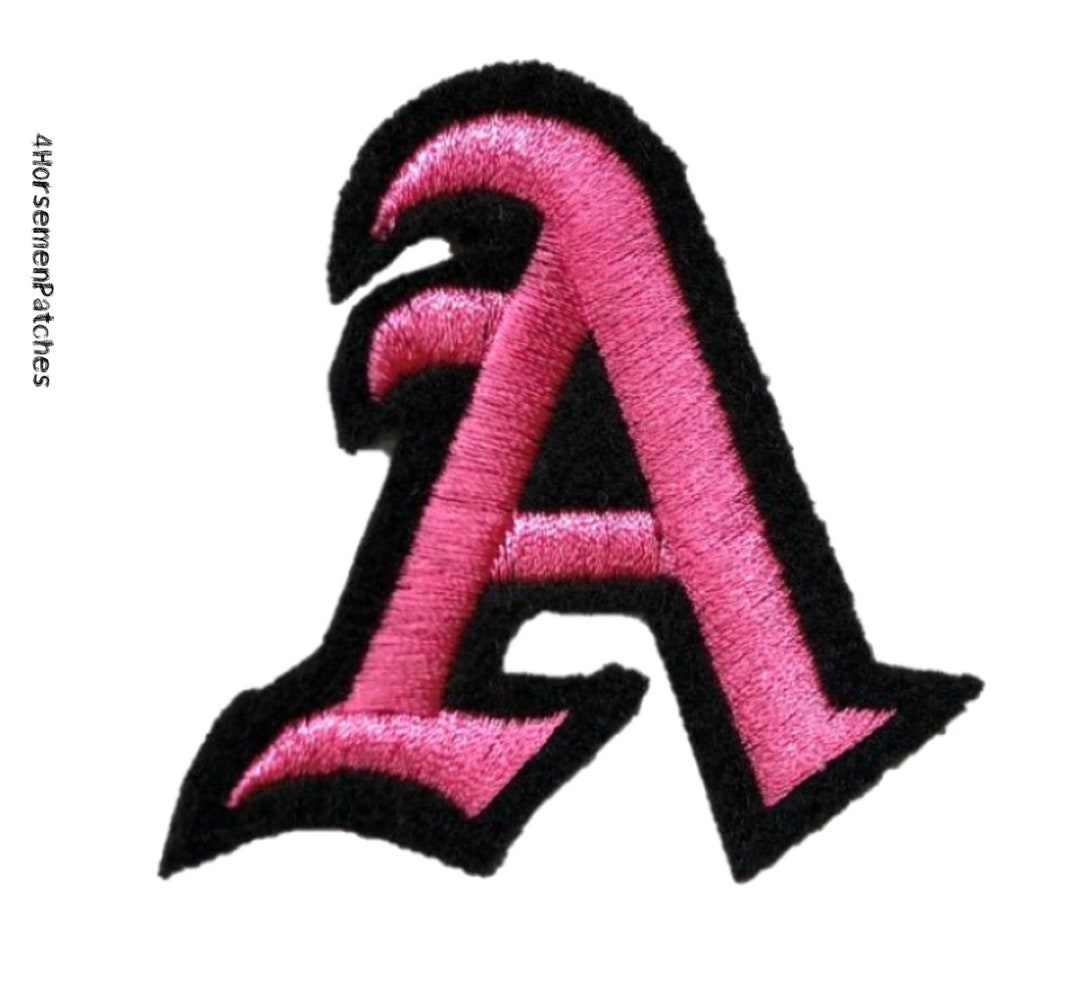 2" Iron on Letter Patch: Custom Embroidered Old English Gothic Monogram ...