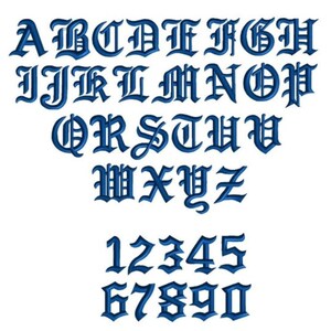 Customizable 3'' Old English Letter Patches – Personalized Embroidered ...