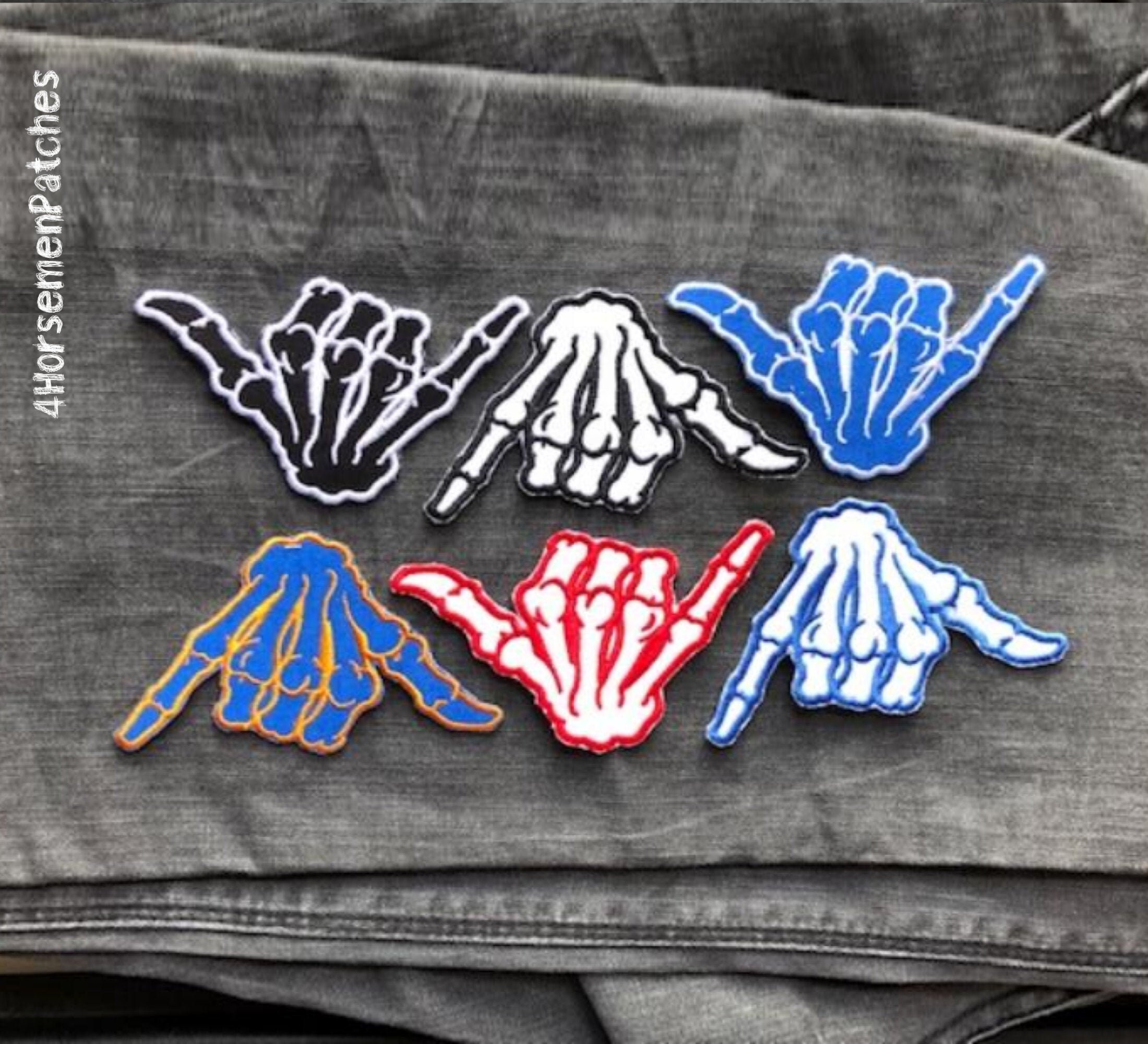 3 10 Iron on Shaka Sign Back Patch Embroidery for - Etsy