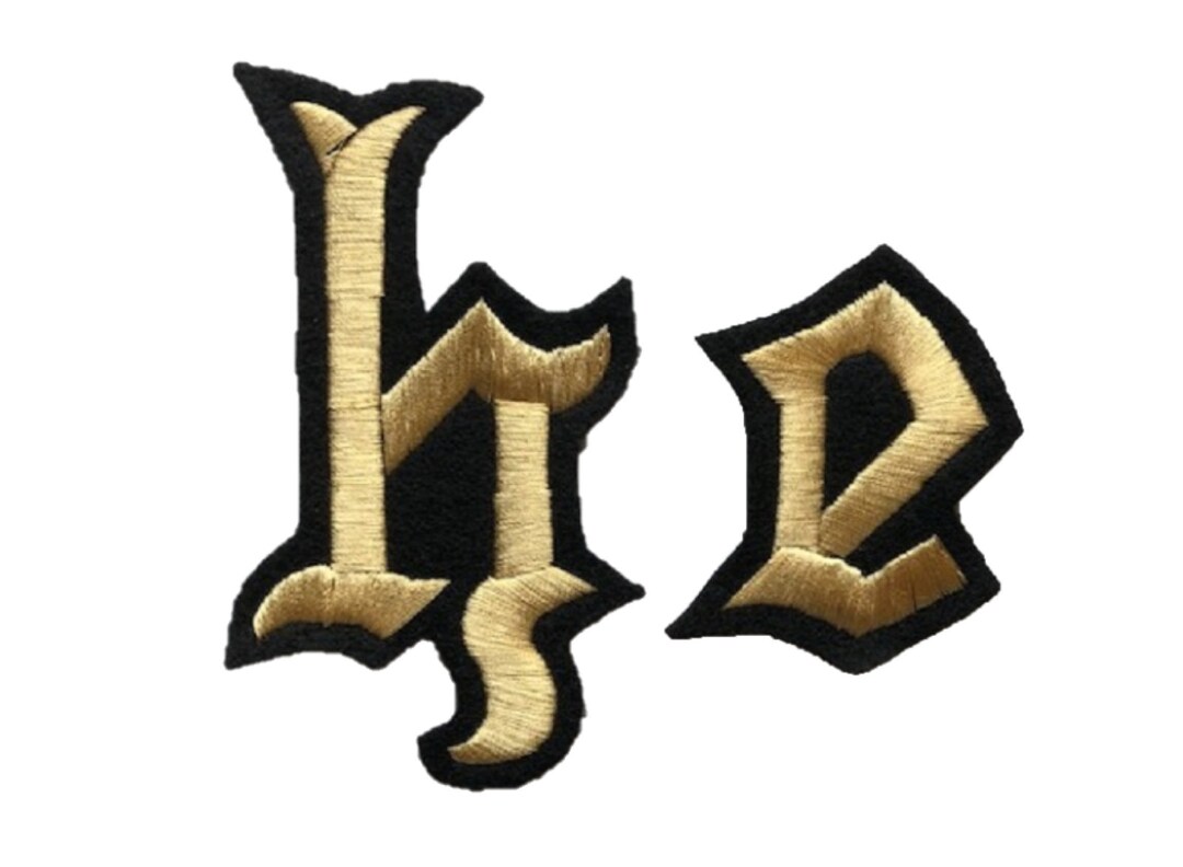 3.5" Iron on Letters * Letter Patches for Jackets * Gothic Old English ...