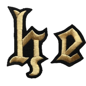Letter Patches for Jackets , Iron on Custom Embroidered 1.5" OLD ...