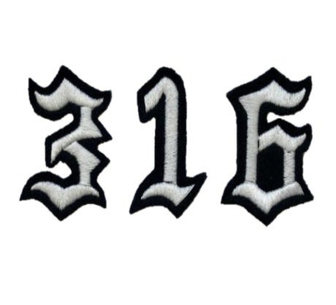 3" Embroidered Old English Letter Patch: Iron on Goth Monogram - Etsy
