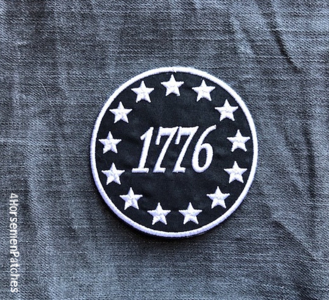 1776 Patriotic Iron on Patch: American Revolution, Custom Fabric ...