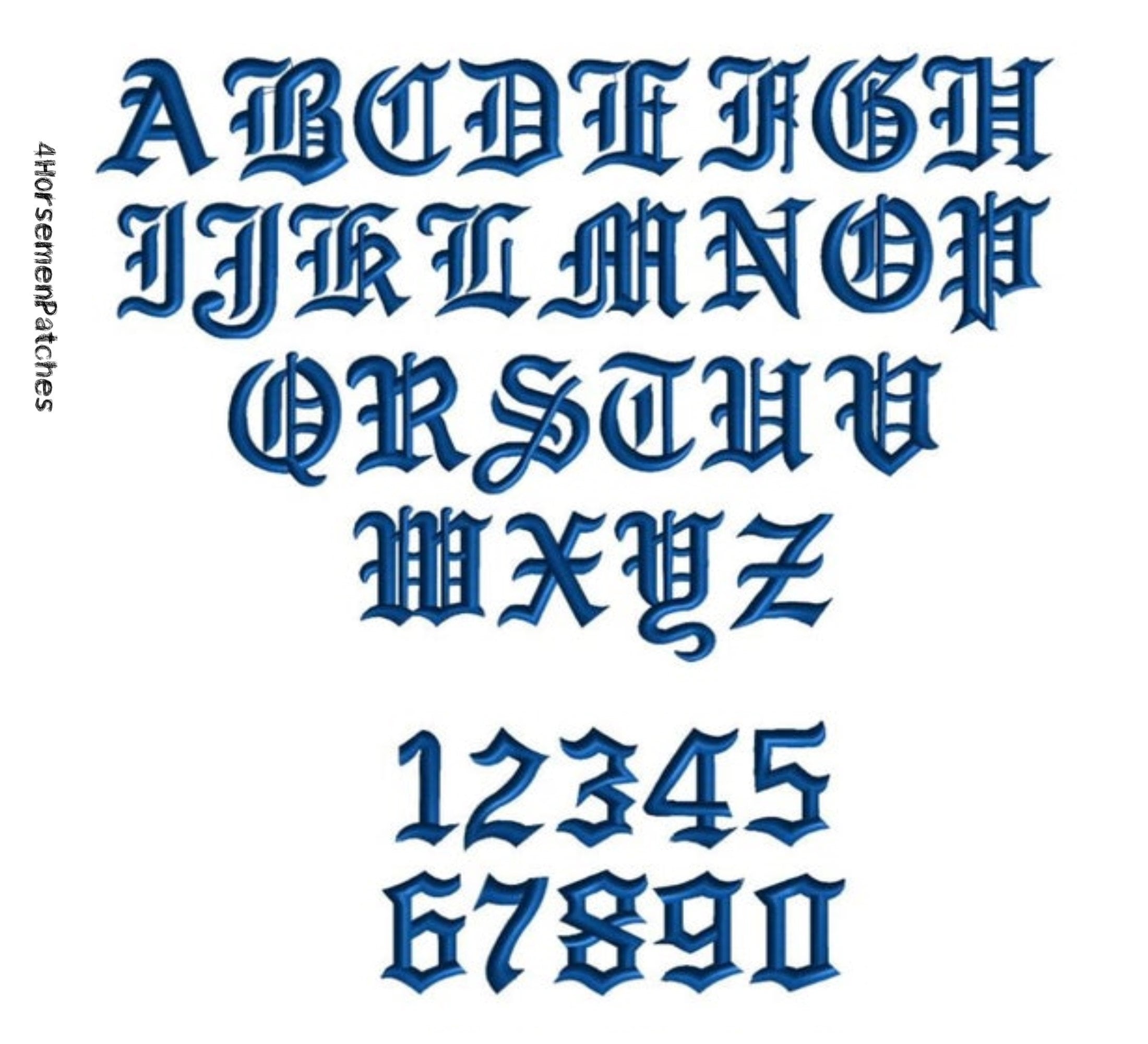3" Custom Embroidered Old English Letter Patch - Iron on Felt Applique ...