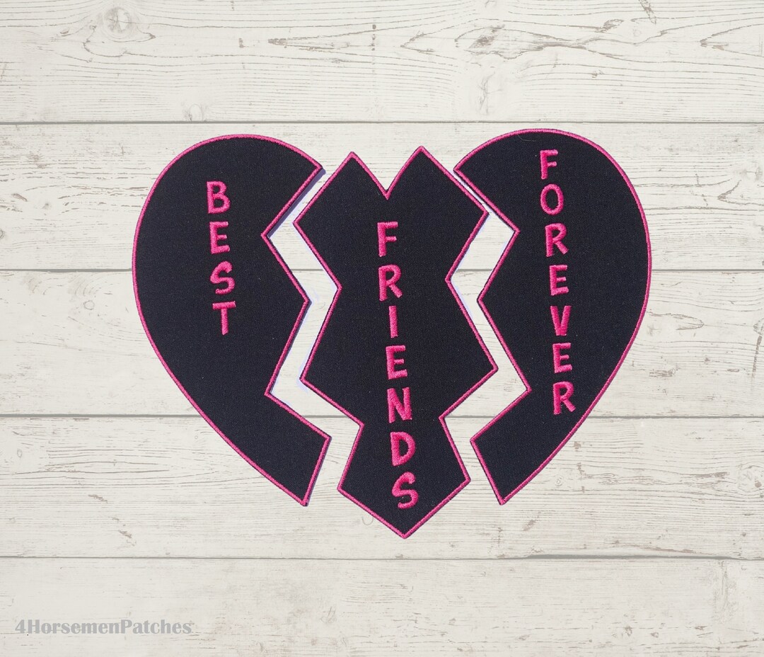 7.5 Best Friends Forever IRON ON Custom Back Patches // 3 Piece Patch ...