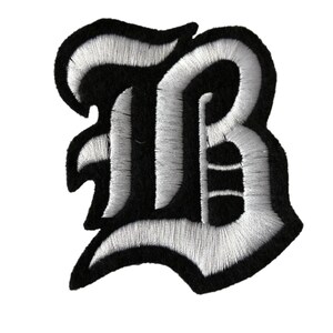 2" Iron on Letter Patch: Custom Embroidered Old English Gothic Monogram ...