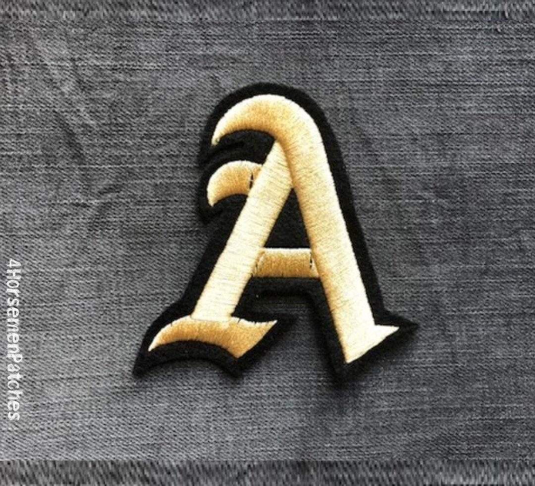 3" Custom Embroidered Old English Letter Patch - Iron on Felt Applique ...
