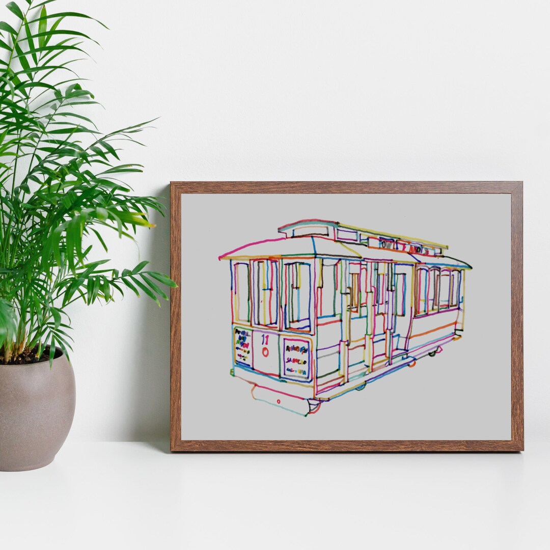 California Art, Trolley Art, Line Art, Contemporary Art, San Francisco ...