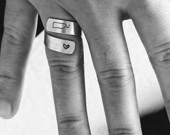 Puerto Rico Metalstamped Ring - Etsy