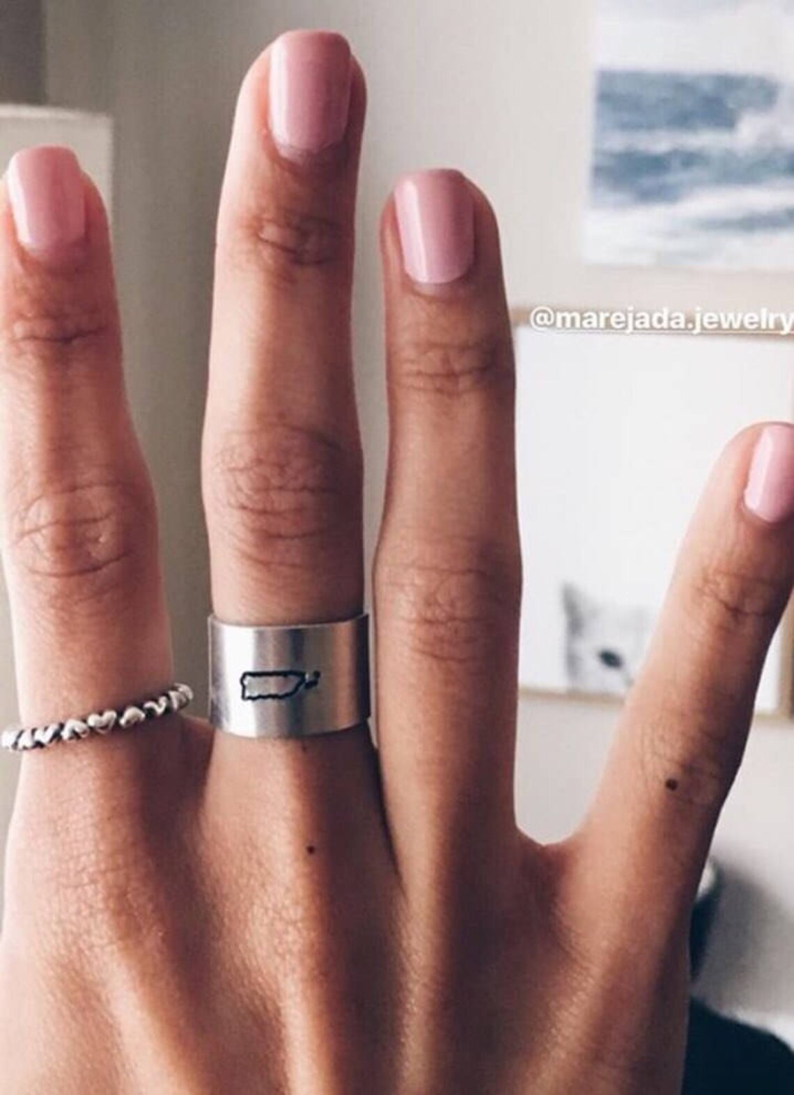 Puerto Rico Metalstamped Ring | Etsy