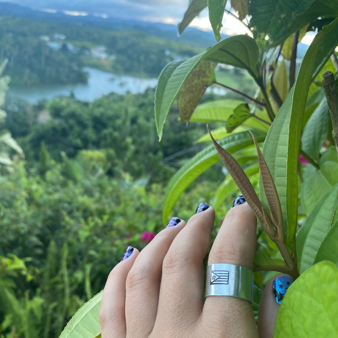 Puerto Rico Metalstamped Ring - Etsy