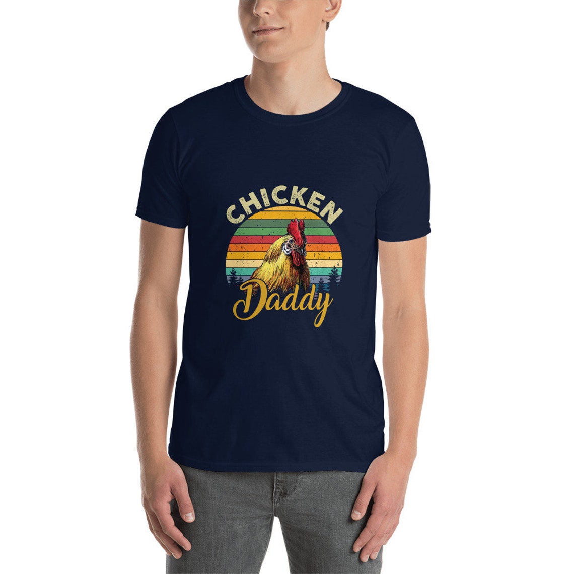 Chicken Daddy Short-sleeve Mens T-shirt Chicken Farmer Gift - Etsy