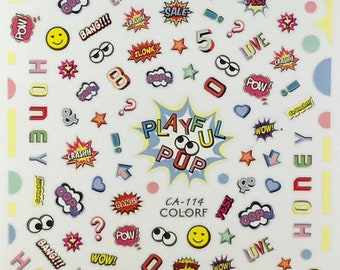 Smile Nail Decals - Etsy