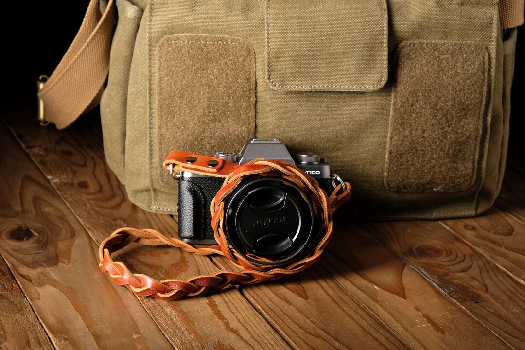 Braided Leather Camera Strap DSLR Vintage | Handmade Custom Gift Idea ...