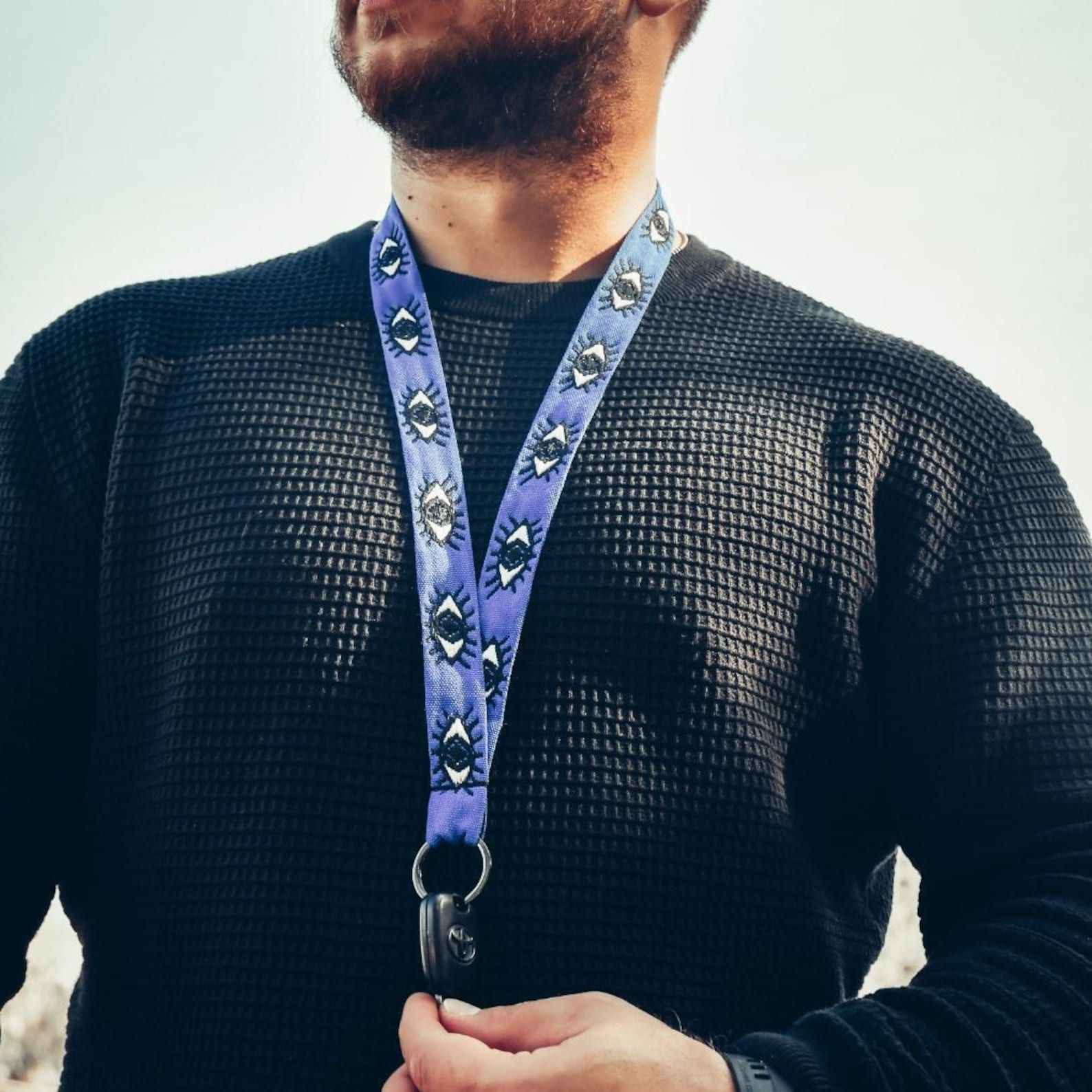 Evil Eye Lanyard for Keys , Neck Lanyard Keychain Holder, Gift for Men ...