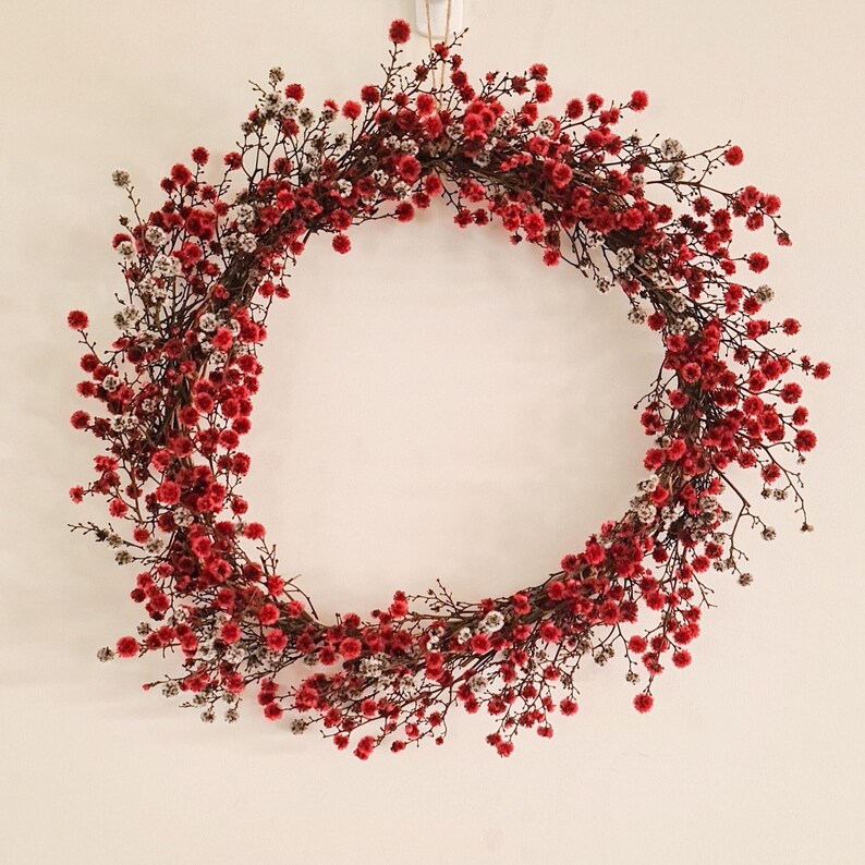 Red Berry Wreath Australian Native Dried Flower Décor Festive Holiday ...