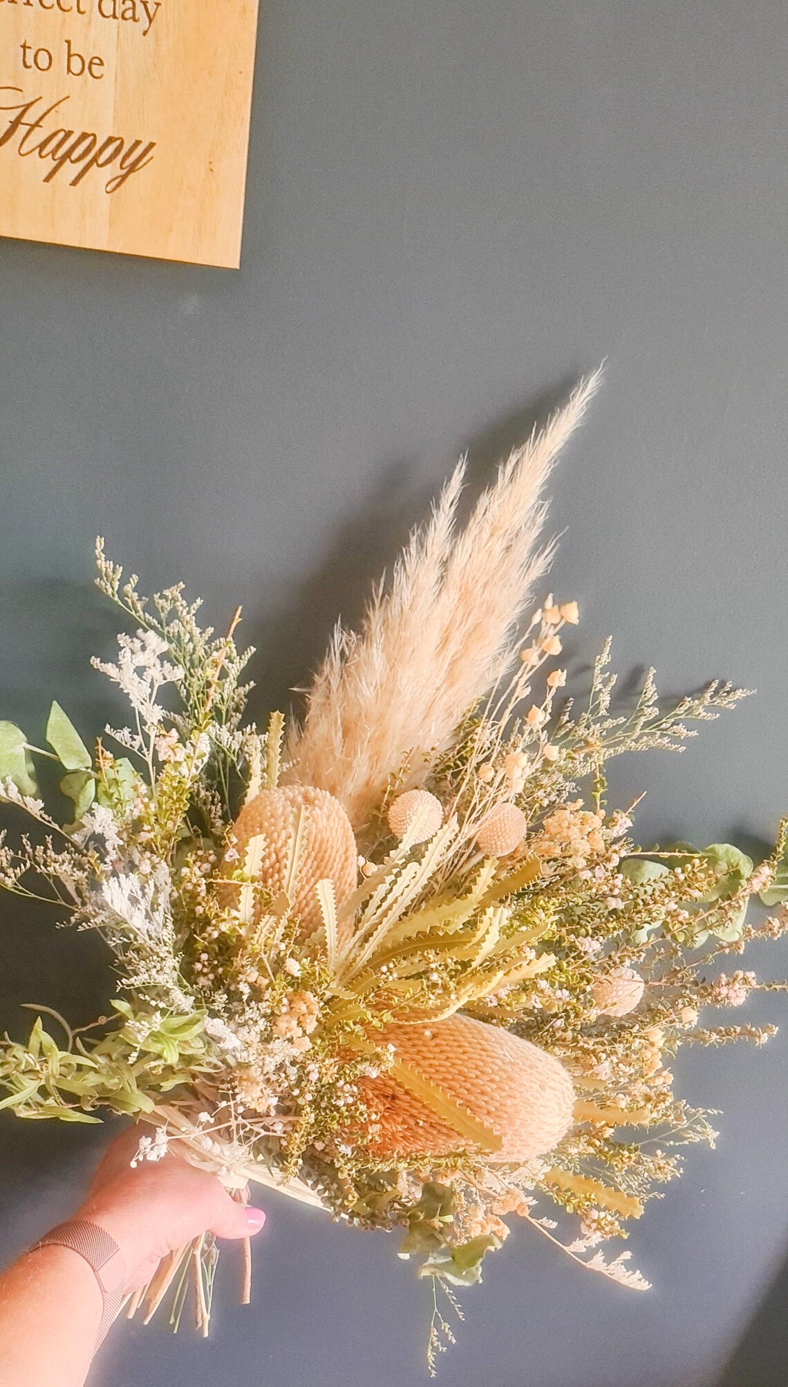 Dried Australian Native Flower Bouquet Bridal Wedding Flowers Banksia ...