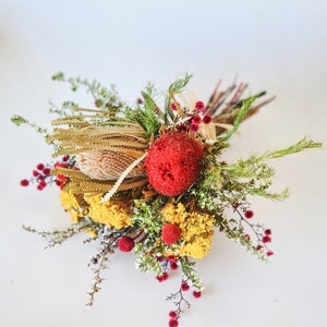 Red Dried Australian Native Flower Arrangement Bunch Bouquet Weddings ...