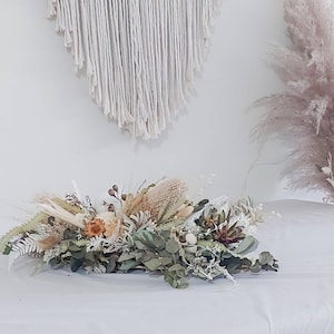 Neutral Australian Native Dried Flower Centrepiece Wedding Table Floral ...