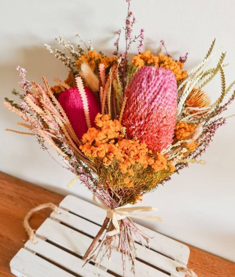 Dried Australian Native Flower Arrangement Bridal Weddings Bouquet ...