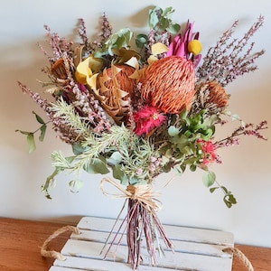 Dried Australian Native Flower Arrangement Bouquet Bunch Banksia ...
