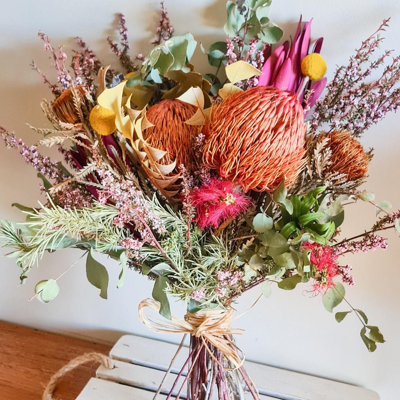 Dried Australian Native Flower Arrangement Bouquet Bunch Banksia ...