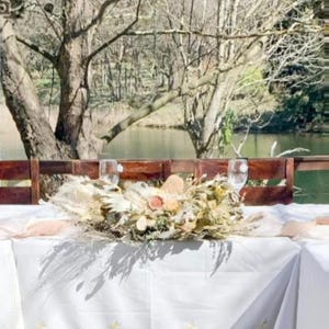 Neutral Australian Native Dried Flower Centrepiece Wedding Table Floral ...