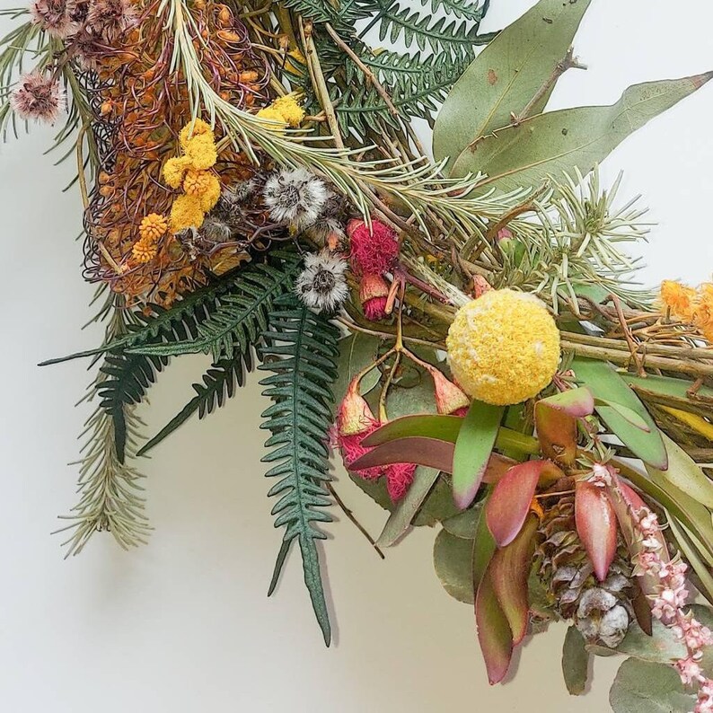 Dried Australian Native Floral Front Door Wreath Easter Holidays ...