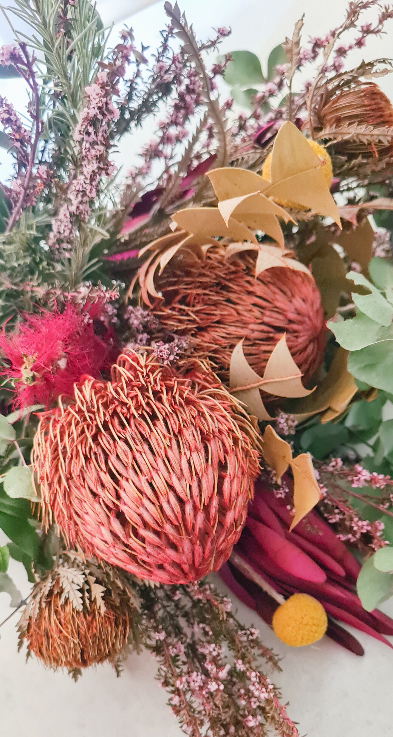Dried Australian Native Flower Arrangement Bouquet Bunch Banksia ...