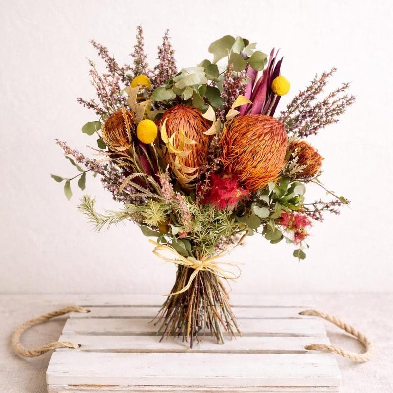Dried Australian Native Flower Arrangement Bouquet Bunch Banksia ...