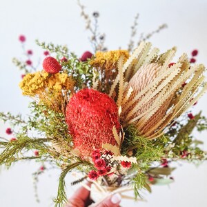 Red Dried Australian Native Flower Arrangement Bunch Bouquet Weddings ...