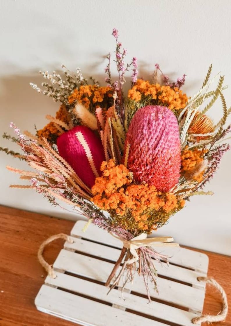 Dried Australian Native Flower Arrangement Bridal Weddings Bouquet ...