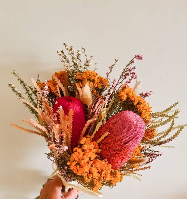 Dried Australian Native Flower Arrangement Bridal Weddings Bouquet ...