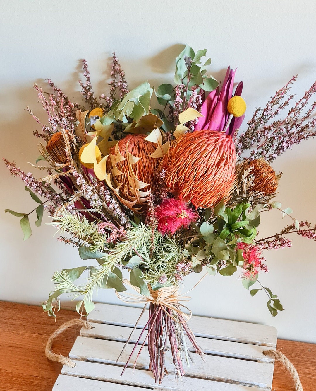 Dried Australian Native Flower Arrangement Bouquet Bunch Banksia ...