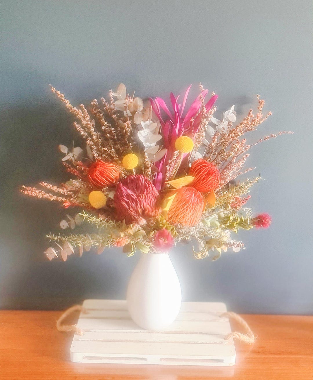 Dried Australian Native Flower Arrangement in Vase Banksia Natural ...