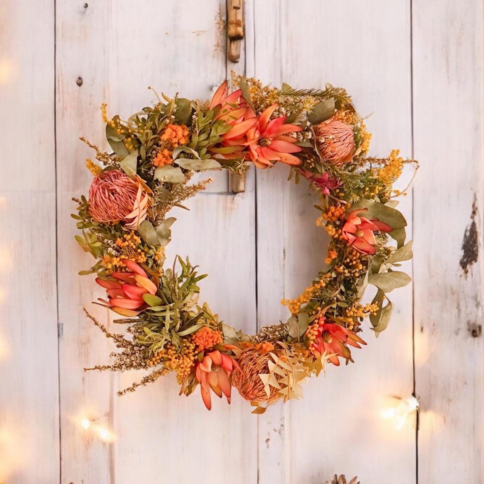 Australian Native Dried Flower Wreath Front Door Wreath Easter Holidays ...