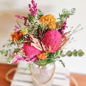 Pink Australian Native Bouquet Dried Flower Arrangement Wedding Bridal ...