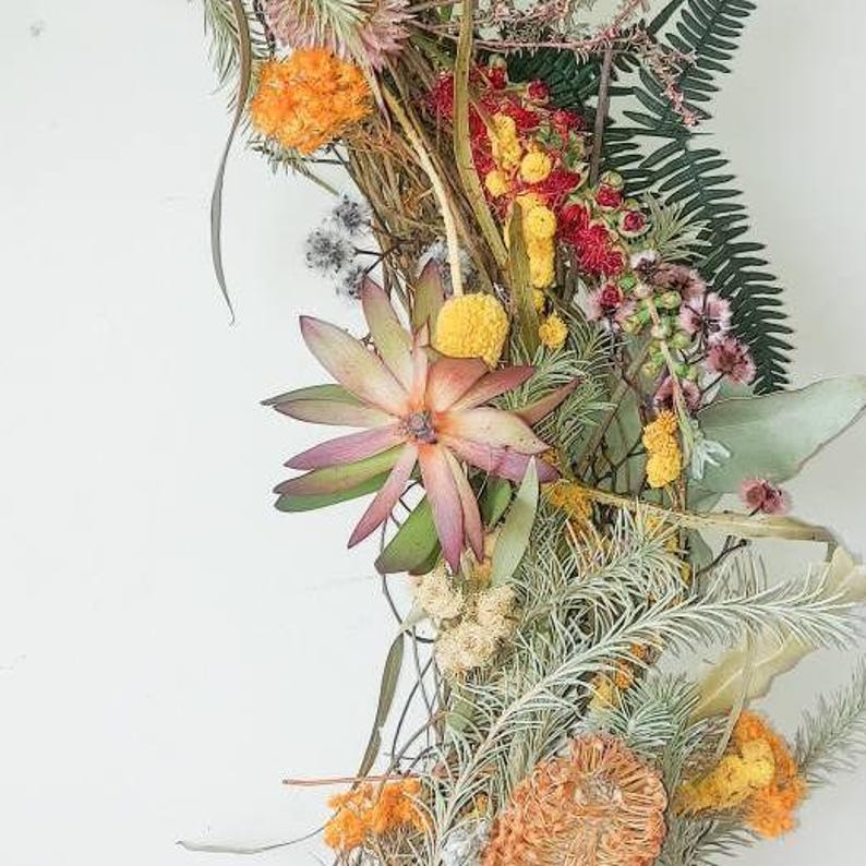Dried Australian Native Floral Front Door Wreath Easter Holidays ...