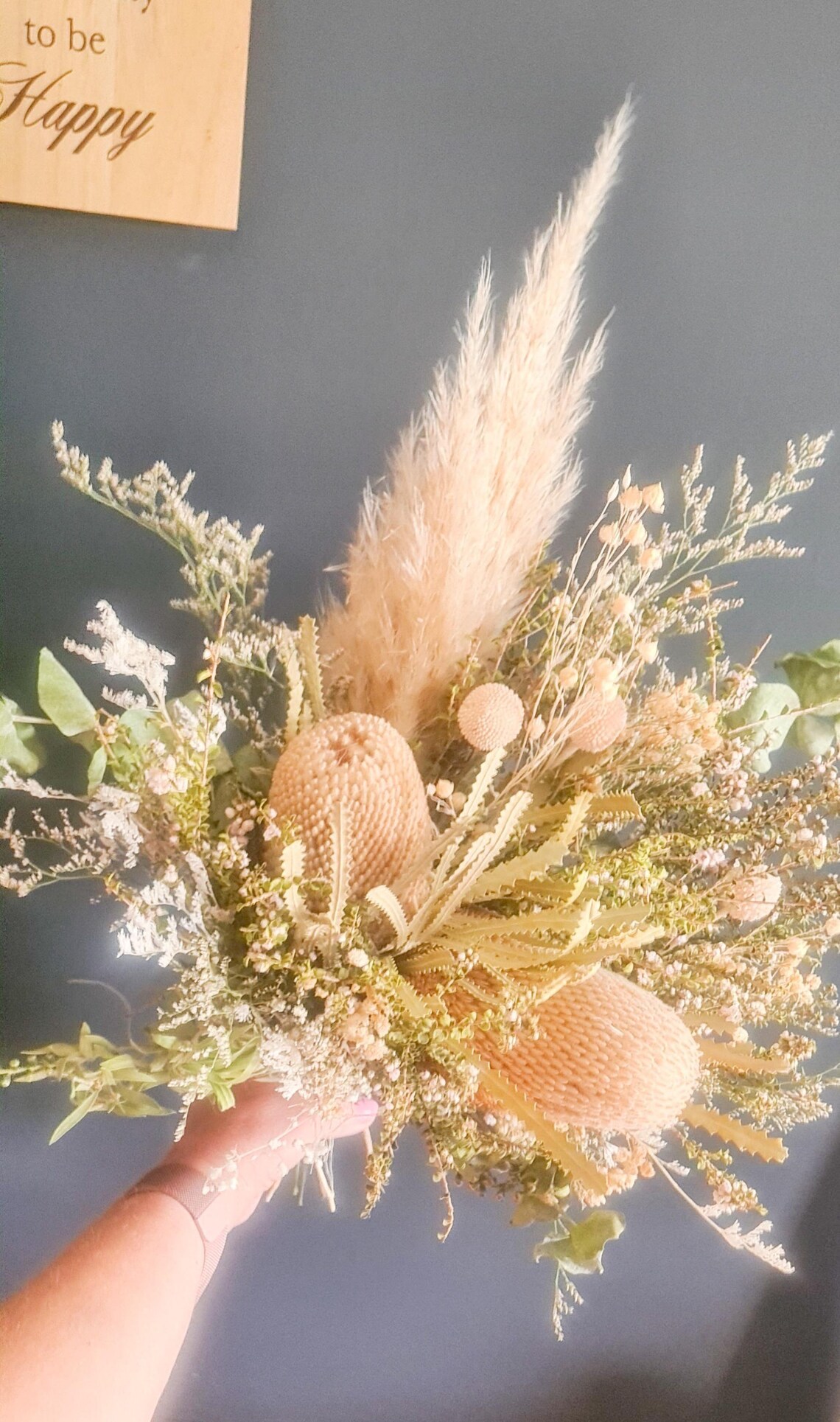 Dried Australian Native Flower Bouquet Bridal Wedding Flowers Banksia ...