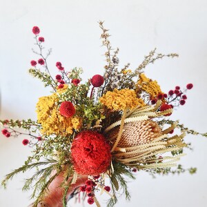 Red Dried Australian Native Flower Arrangement Bunch Bouquet Weddings ...