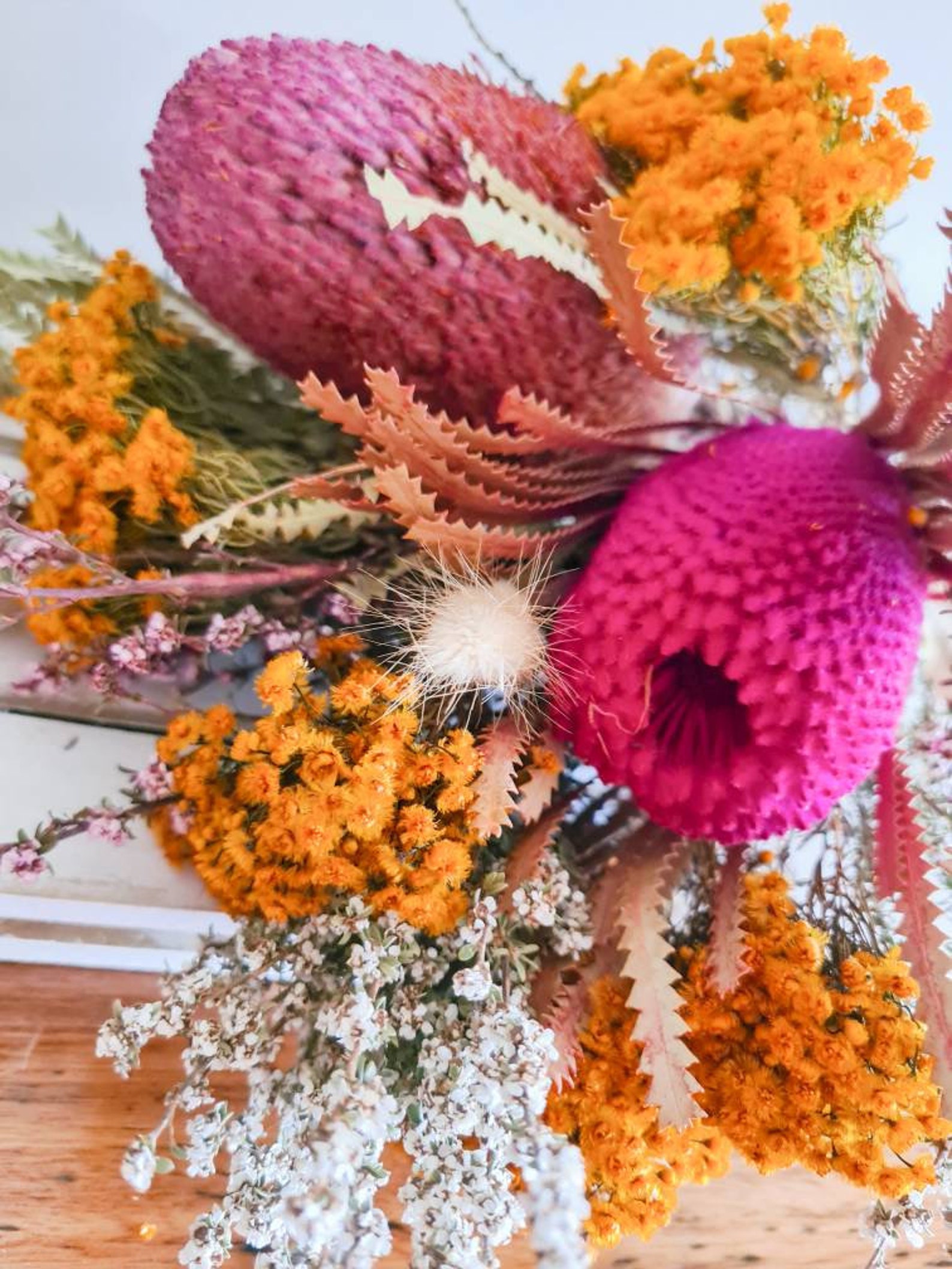 Dried Australian Native Flower Arrangement Bridal Weddings Bouquet ...