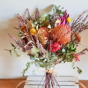 Dried Australian Native Flower Arrangement Bouquet Bunch Banksia ...