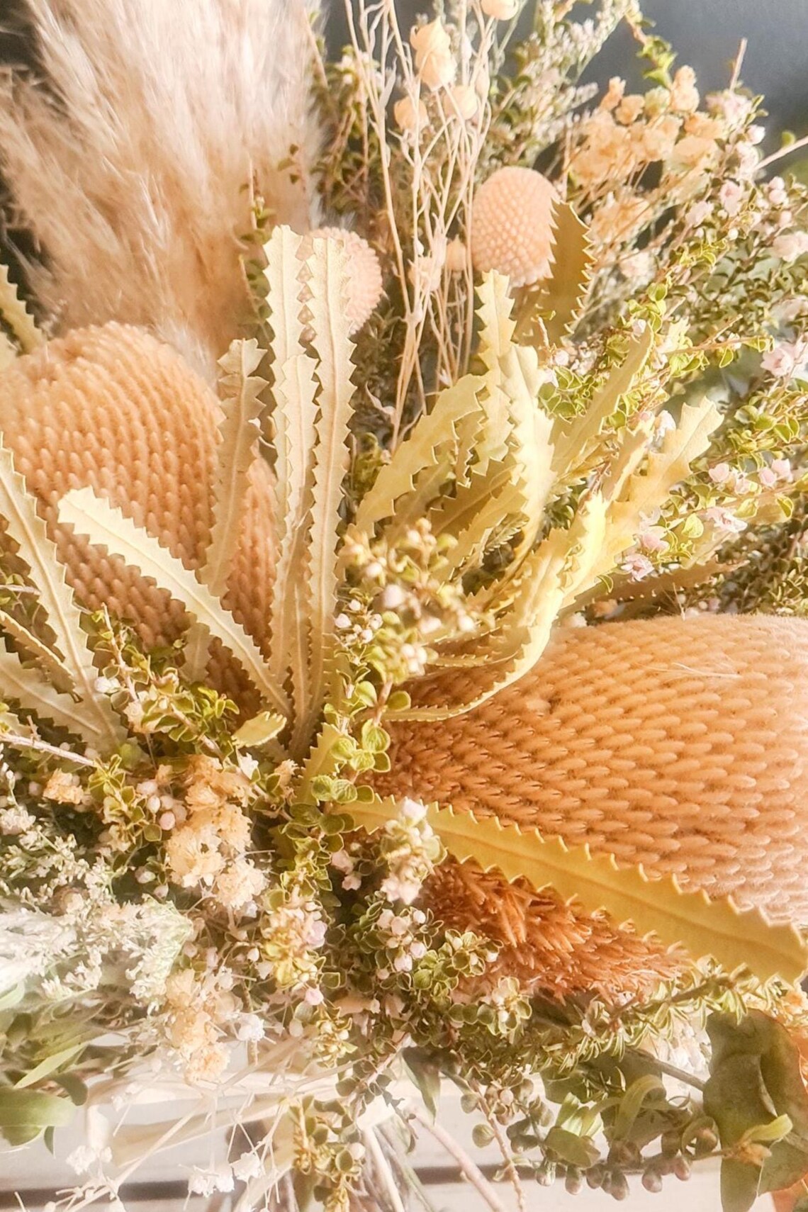 Dried Australian Native Flower Bouquet Bridal Wedding Flowers Banksia ...