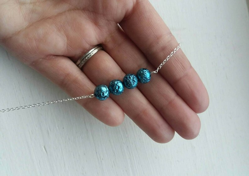 Essential Oil Diffuser Necklace Lava Stone Necklace - Etsy Canada