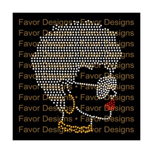 Short Afro Lady 10ss Rhinestone SVG Short Afro Lady SVG - Etsy
