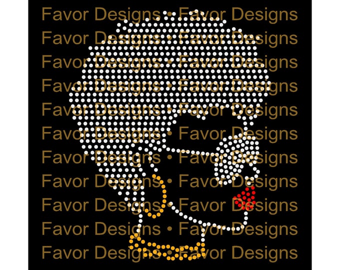 Short Afro Lady 10ss Rhinestone SVG Short Afro Lady SVG - Etsy