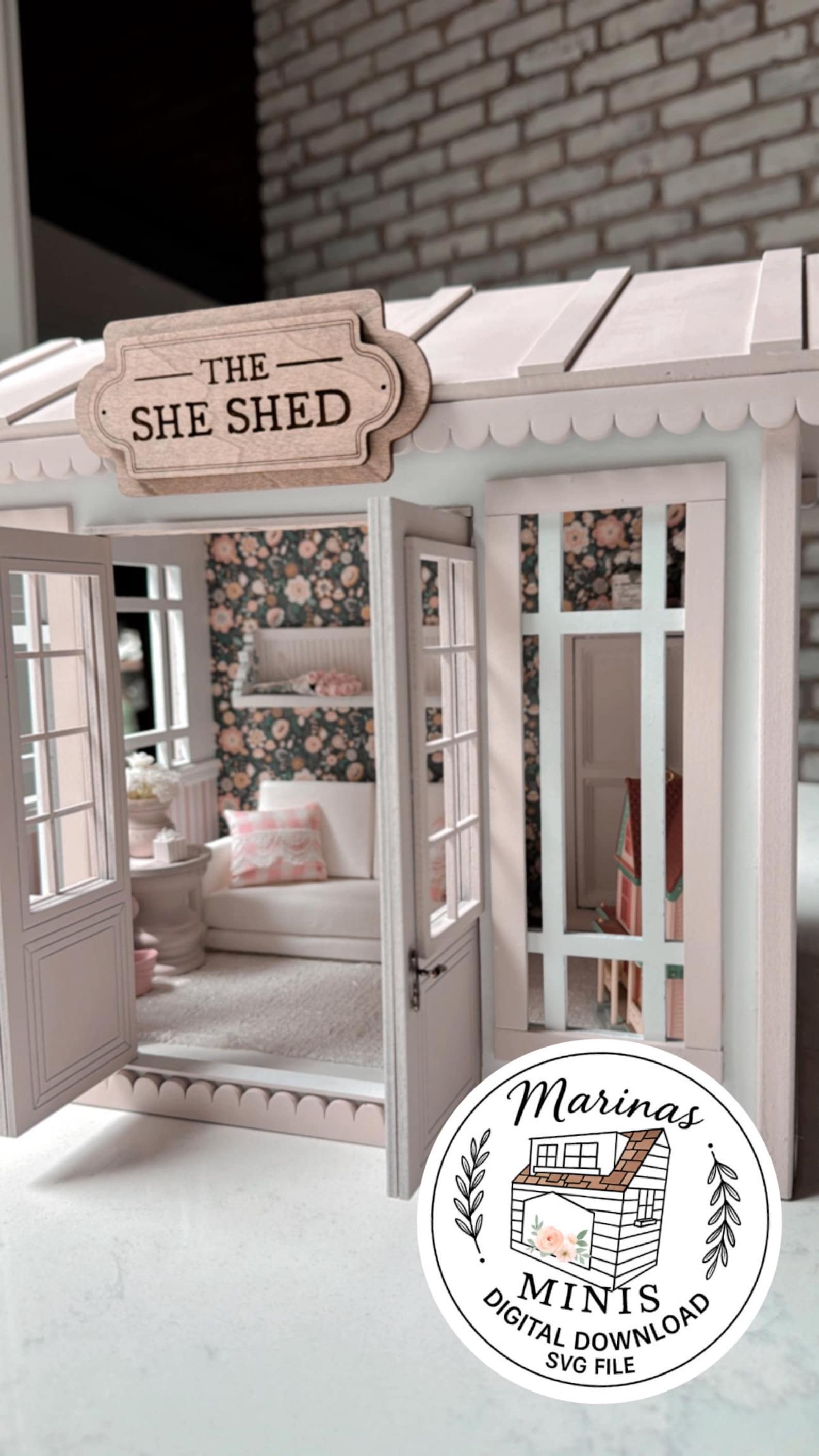 She Shed Kit SVG | Mini Dollhouse| Farm Charm Digital Files | Farmhouse ...