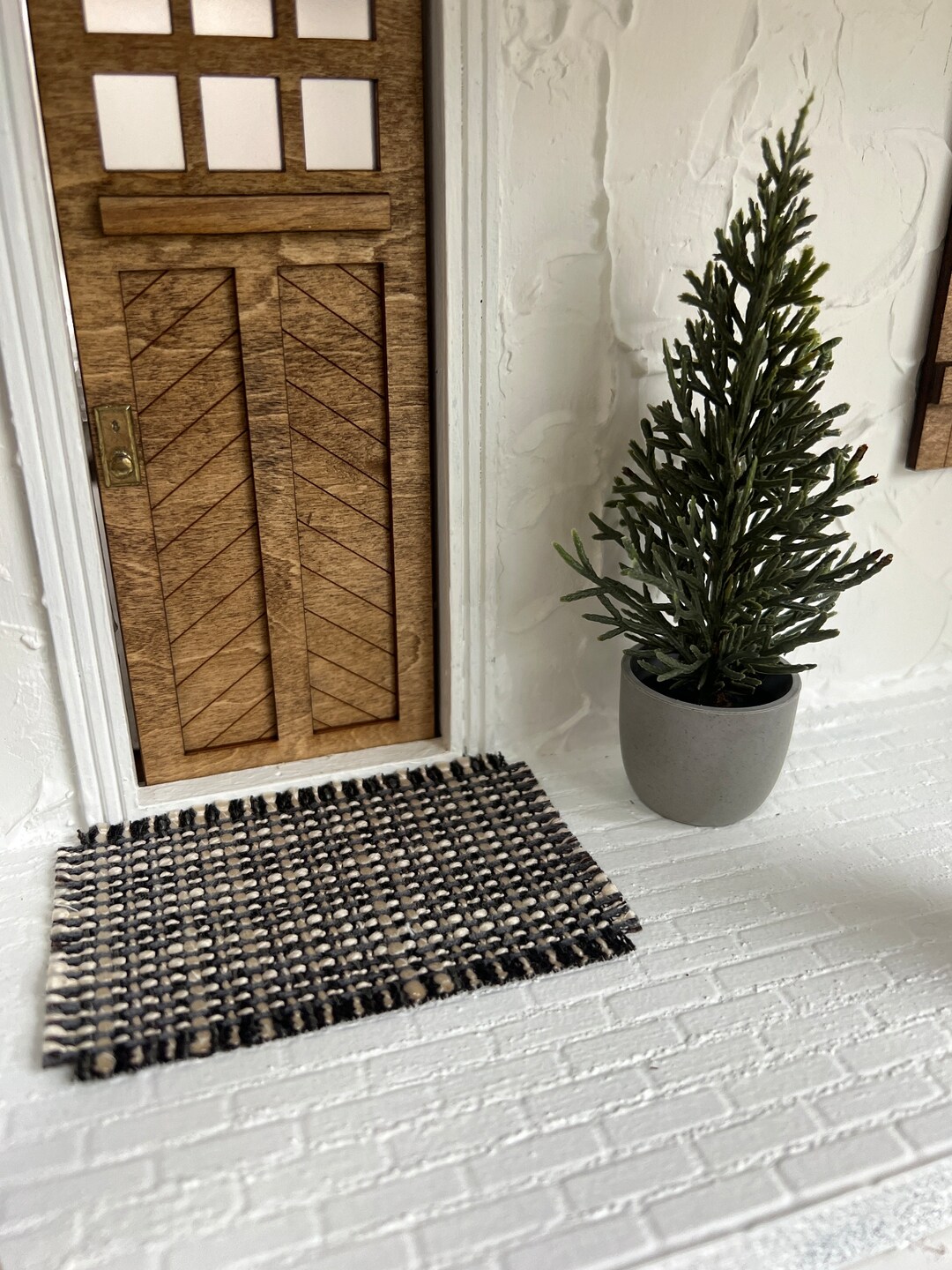 SALE Dollhouse Miniatures Door Mat, Door Rug, Welcome Mat, Dollhouse ...