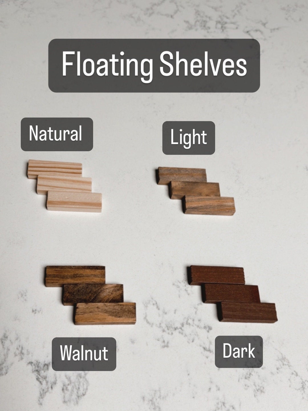 SET OF 3, Floating Shelves, Dollhouse Miniatures Decorative Shelves ...