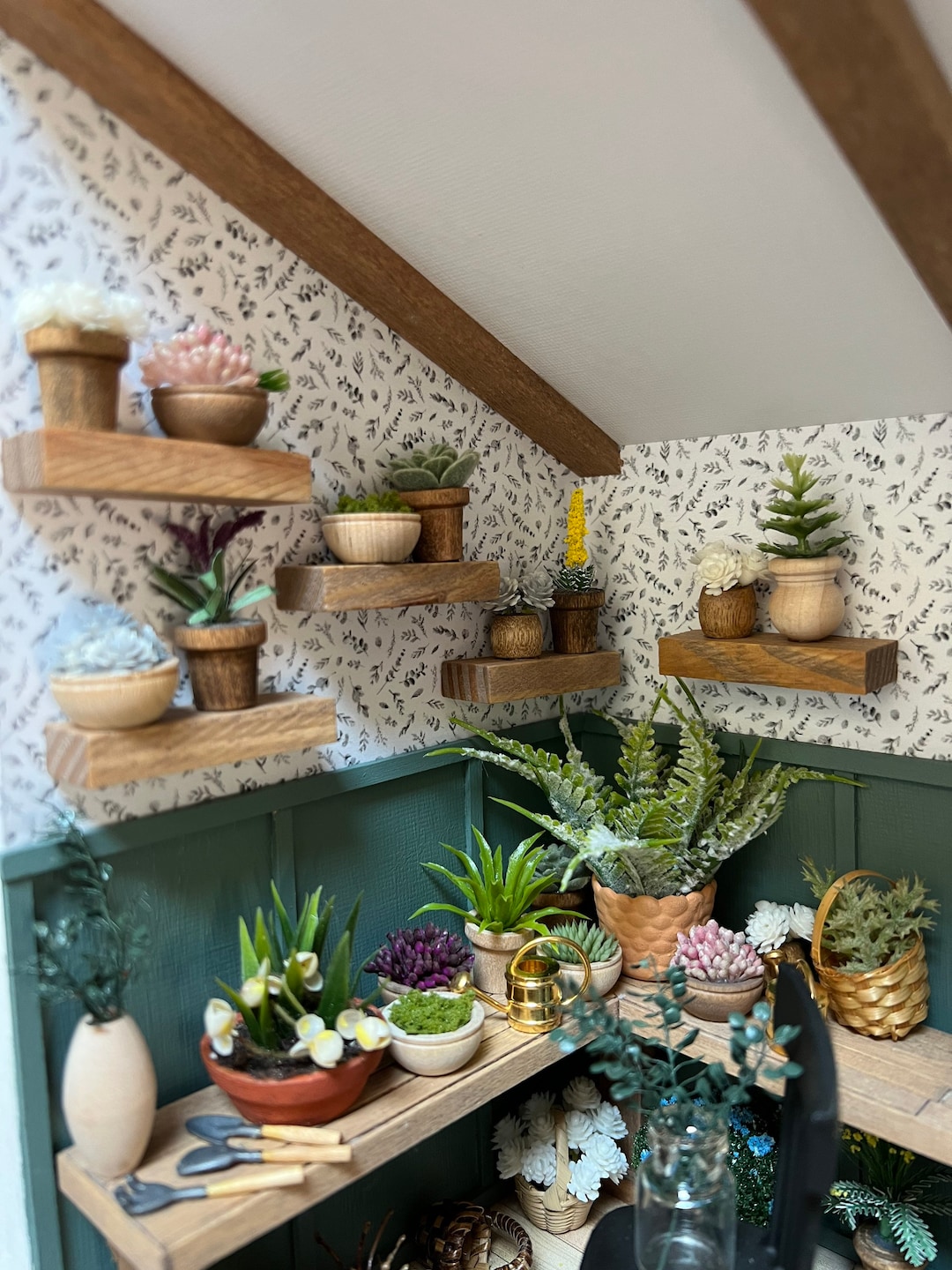 SET OF 3, Floating Shelves, Dollhouse Miniatures Decorative Shelves ...